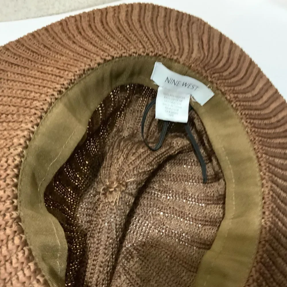 Nine West | Accessories | Nine West Cable Knit Chocolate Packable ...